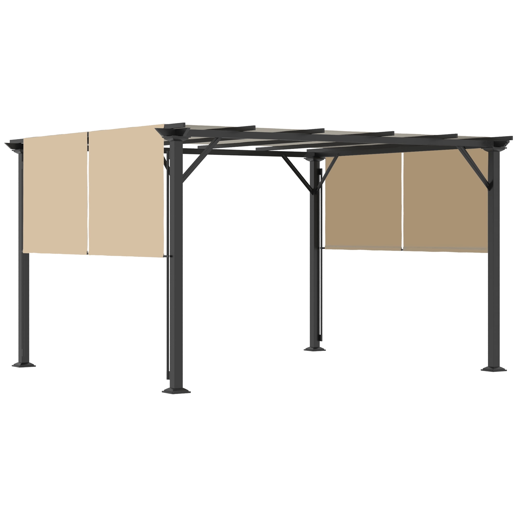 Click here for Outsunny 10 X 12 Retractable Pergola Canopy  Beige... prices