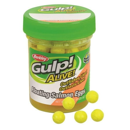 Berkley GAJSE-FY Gulp! Alive! Floating Salmon Eggs Flour. Yellow 2.3oz ...