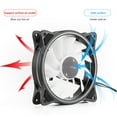 Intelligent RGBs Two Side LED PC Case Fan 20dB Quiet Operation Auto ...