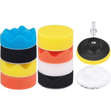 "3"" Professional Buffing Pad Kit, 4 Styles Polishing Pads, Backing ...