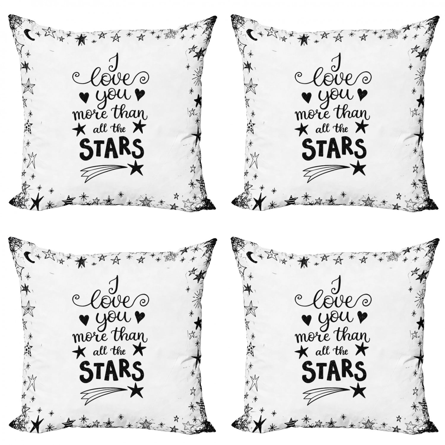 I Love You More Throw Pillow Cushion Case Pack Of 4 Framework With i-love-you-more-throw-pillow-cushion-case-pack-of-4-framework-with