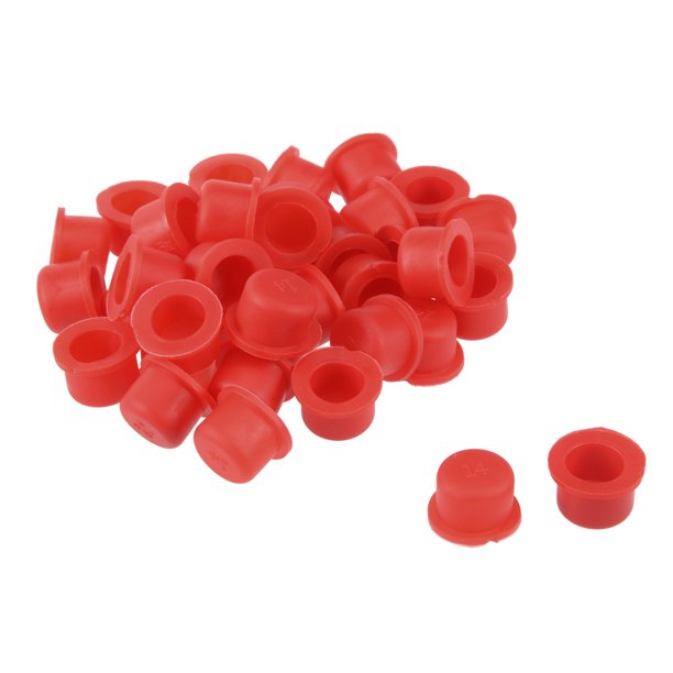 40pcs PVC M14 Round Head Threaded Hole Stoppers Waterproof Tapered Caps ...