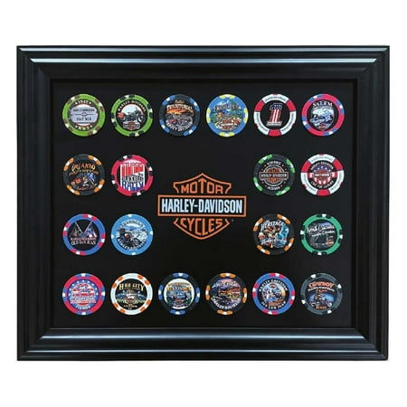 Harley-Davidson Classic Bar & Shield Magnetic Poker Chip Frame - Holds ...