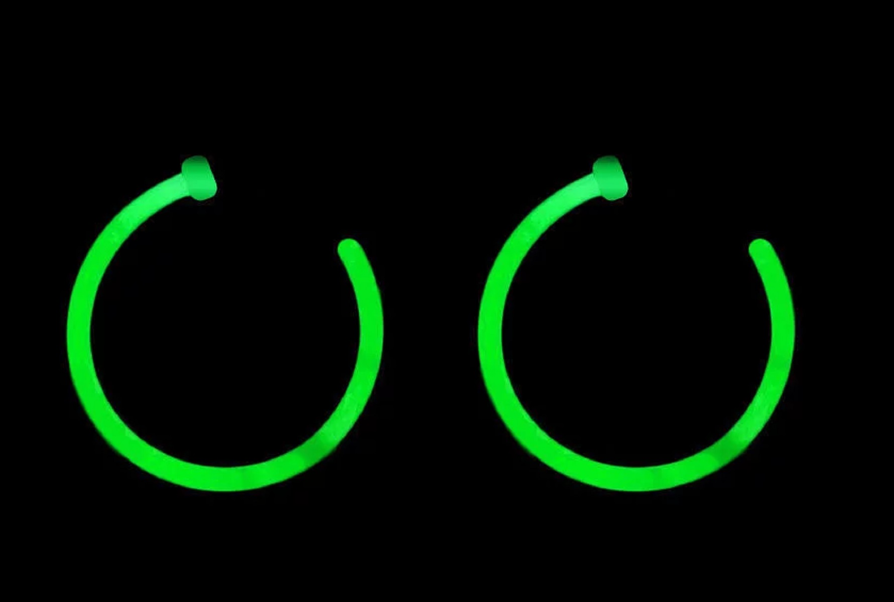 Nose Stud Glow In The Dark Nose Ring Hoops 18g or 20g 8mm 10mm Pack of ...