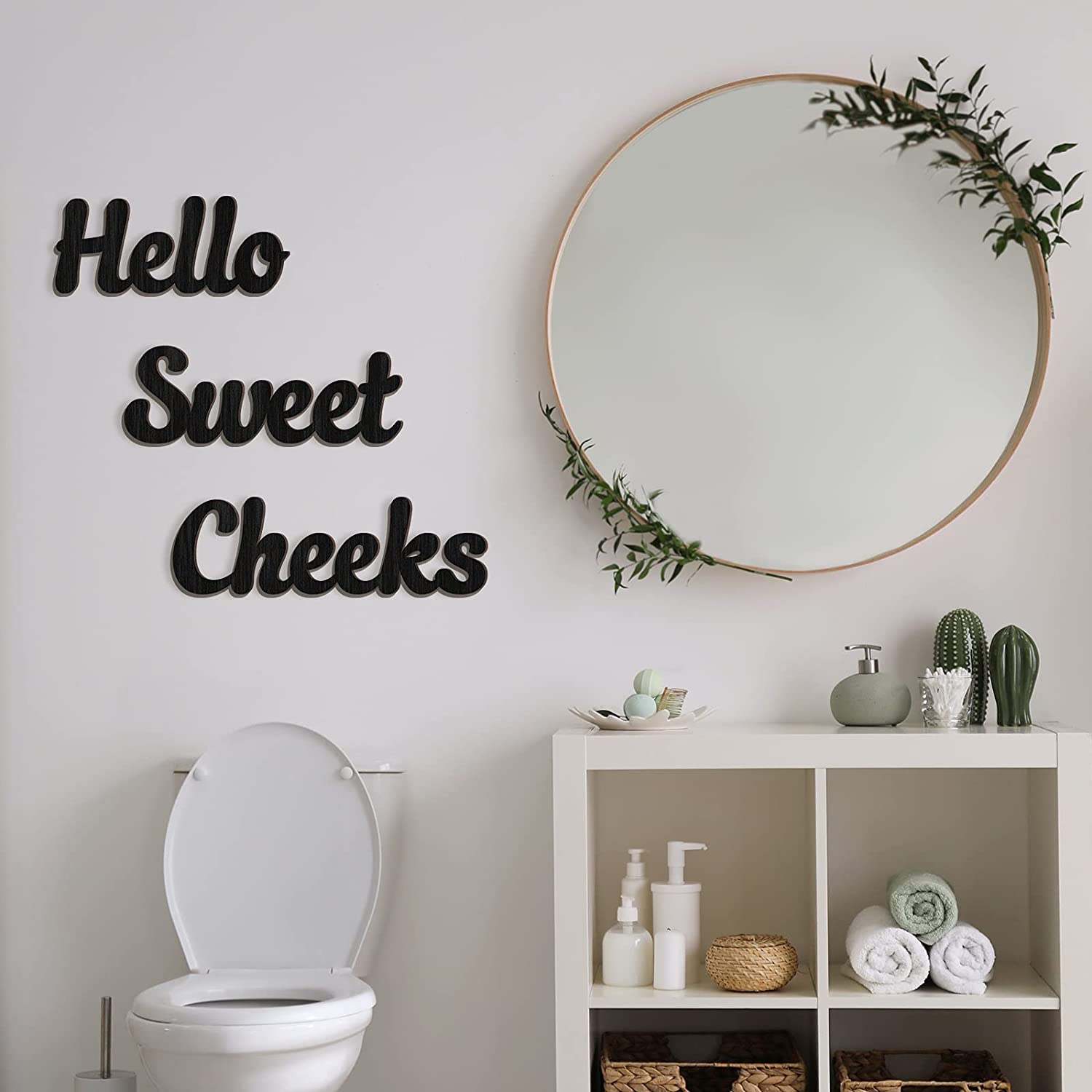 Wall Decals & Murals Home Décor Hello Sweet Cheeks sticker funny Bath ...