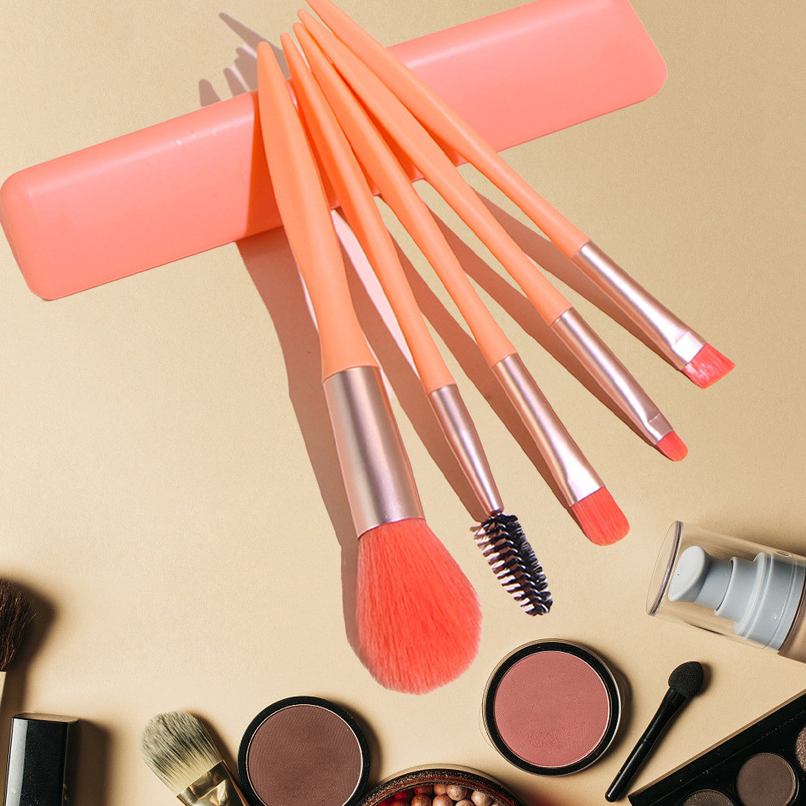 Hesroicy 5Pcs/Set Eyebrow Brush Handheld Portable Exquisite Soft Reused ...