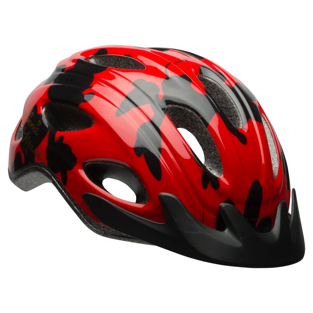 Disney Minnie Mouse Adult Women's Bike Helmet, Red/Black - Walmart.com ...