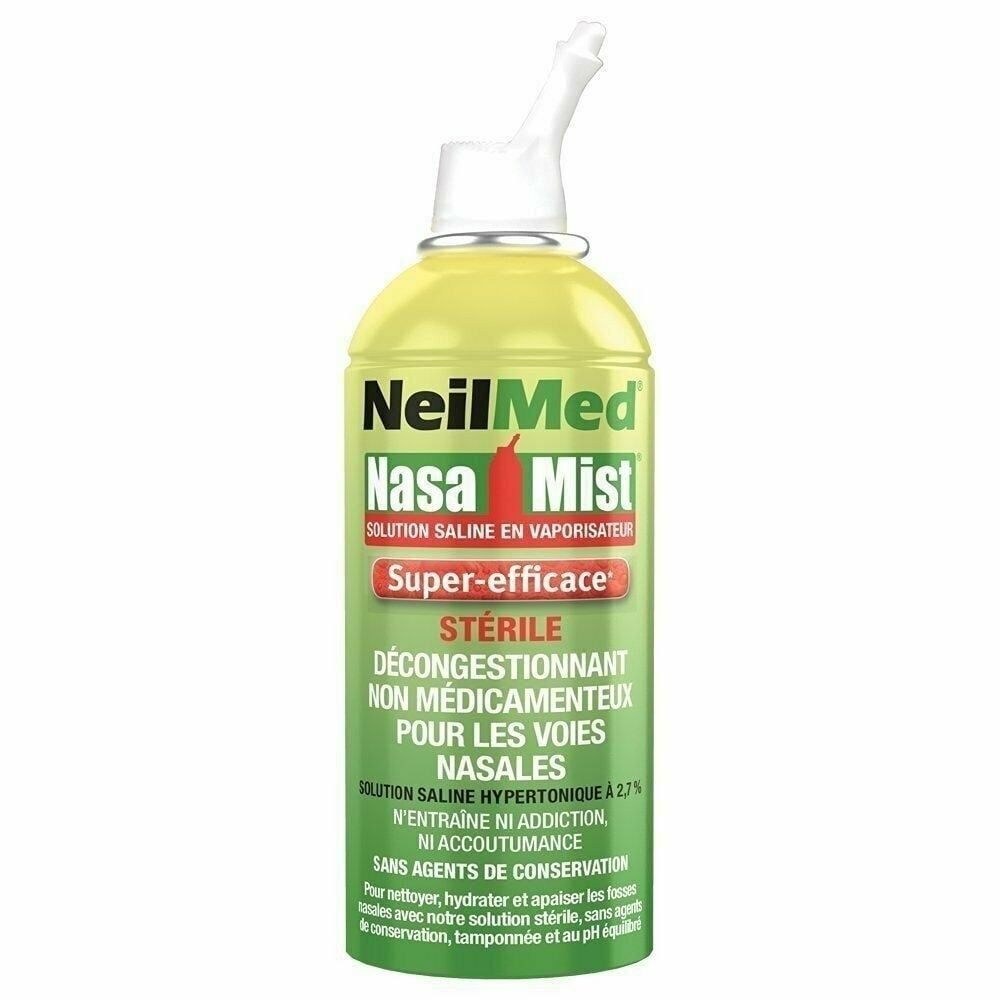 NeilMed NasaMist Hypertonic Saline Nasal Spray Nasal Decongestant 4.2 ...
