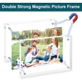 4x6 Acrylic Picture Frame 3 Pack, 20mm Clear Thickness Frameless ...