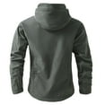Fgnfyis Mens Coats Solid Color Skin Scratch Windproof Hooded Pocket ...