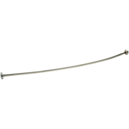 Franklin Brass 6' Oval Curved Shower Rod with 6" Bow, Stainless Steel ...