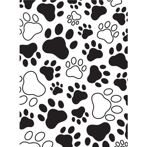 Embossing Folder Paw Print Background 4.25X5.75 By Darice - Walmart.com
