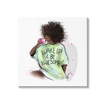 Stupell Industries Wake Up Be Awesome Phrase Graphic Art Gallery ...