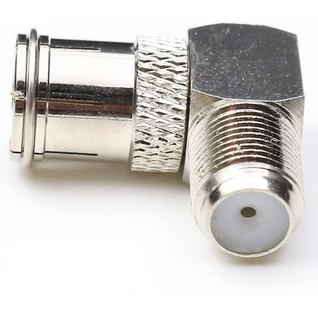 ANHAN Right Angle F-Type Female to F-Quick Push On Male Plug Adapter ...