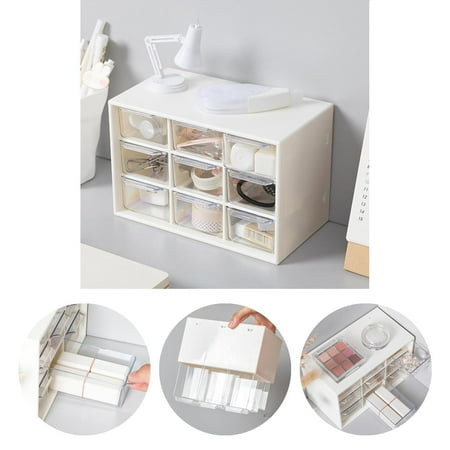 Storage Box High Capacity Dust-proof Transparent 9 Drawers Storage ...