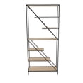 DecMode 32" x 71" Brown Wooden Geometric Diagonal Angled 6-Tier ...