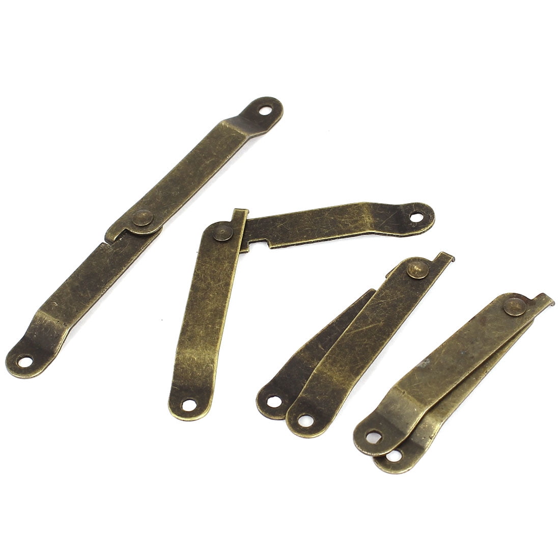 4Pcs Furniture Box Rotatable Folding Lid Support Hinge Bronze Tone 6 ...