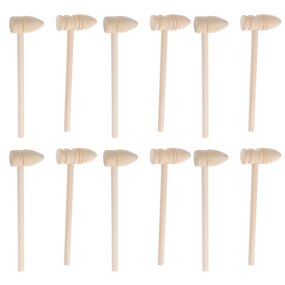 Martillo de madera pequeño, 16 piezas, mini martillos para niños ...