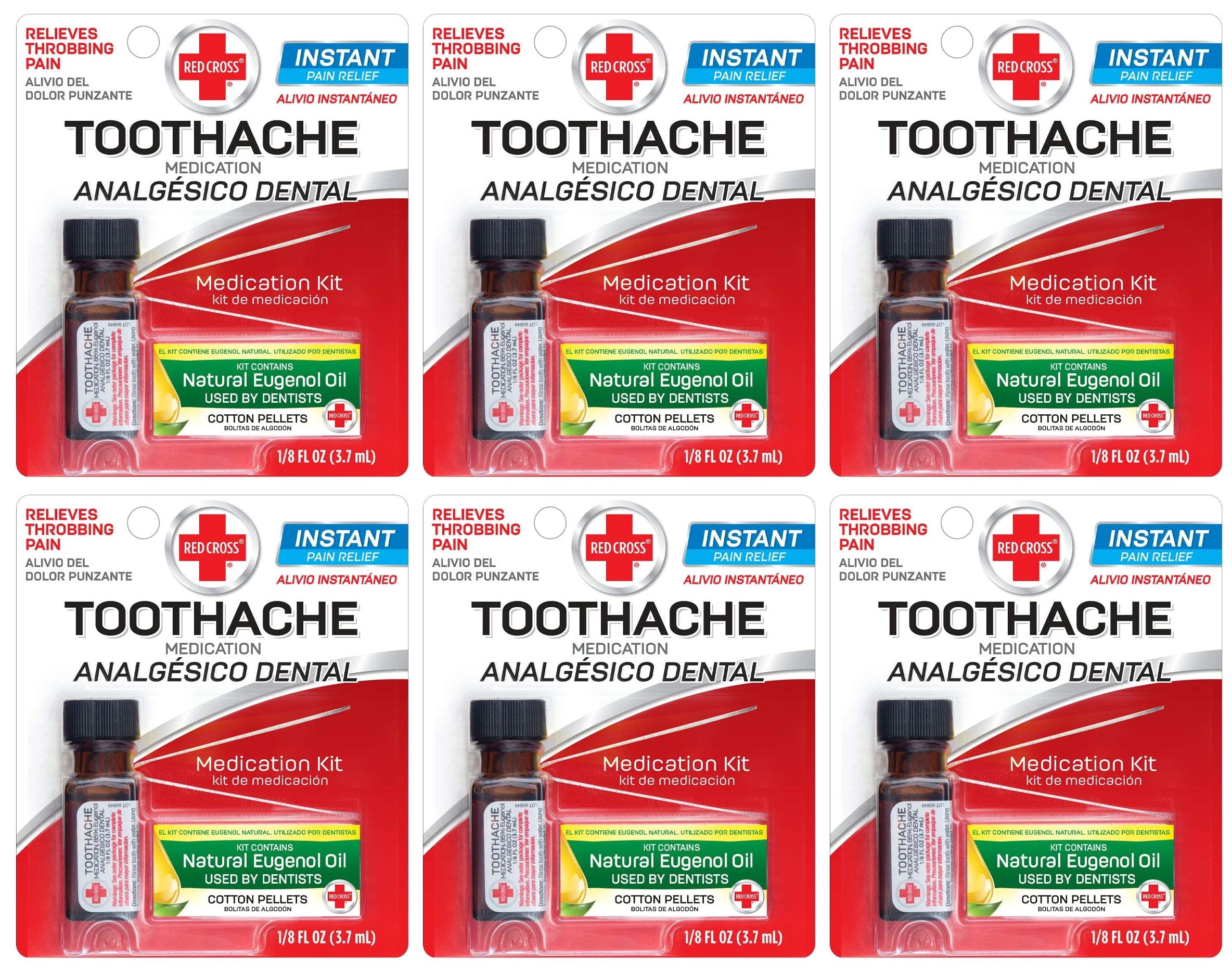 Red Cross Toothache Complete Medication Kit 0.12 oz (Pack of 6 ...