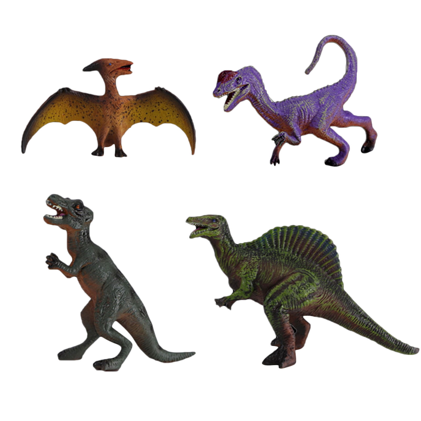 LeKing Realistic Dinosaur Set 4 Pieces Highly Detailed Dinosaur Toys ...