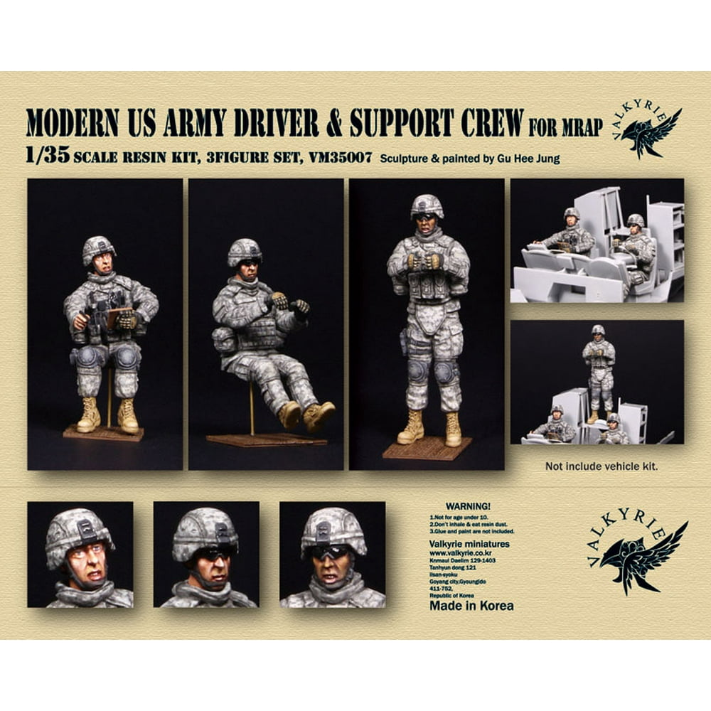 Valkyrie Miniatures 1:35 Modern US Army Driver Support Crew MRAP 3 ...
