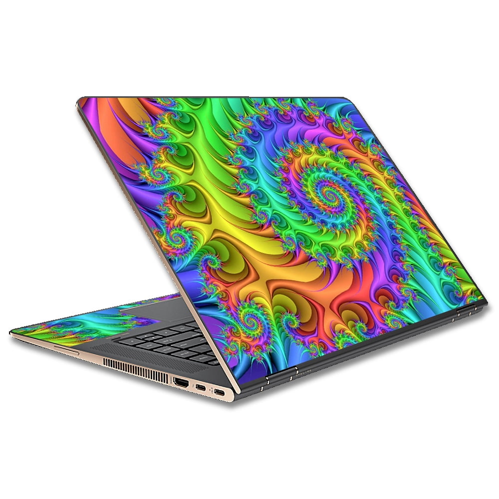 Skins Decals For Hp Spectre X360 15T Laptop Vinyl Wrap / Trippy Color ...