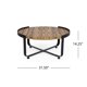 Mayson Outdoor Modern Industrial Acacia Wood Coffee Table, Teak, Black ...