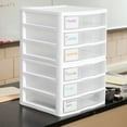 Sterilite Clear Plastic Stackable Small 3 Drawer Storage System, (12 ...
