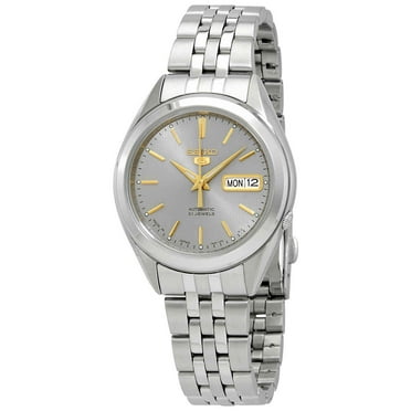 Seiko 5 Automatic Grey Dial Stainless Steel Men's Watch SNKL19 ...