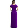 Asklazy Womens Short Sleeve Loose Plain Maxi Dresses Casual Long