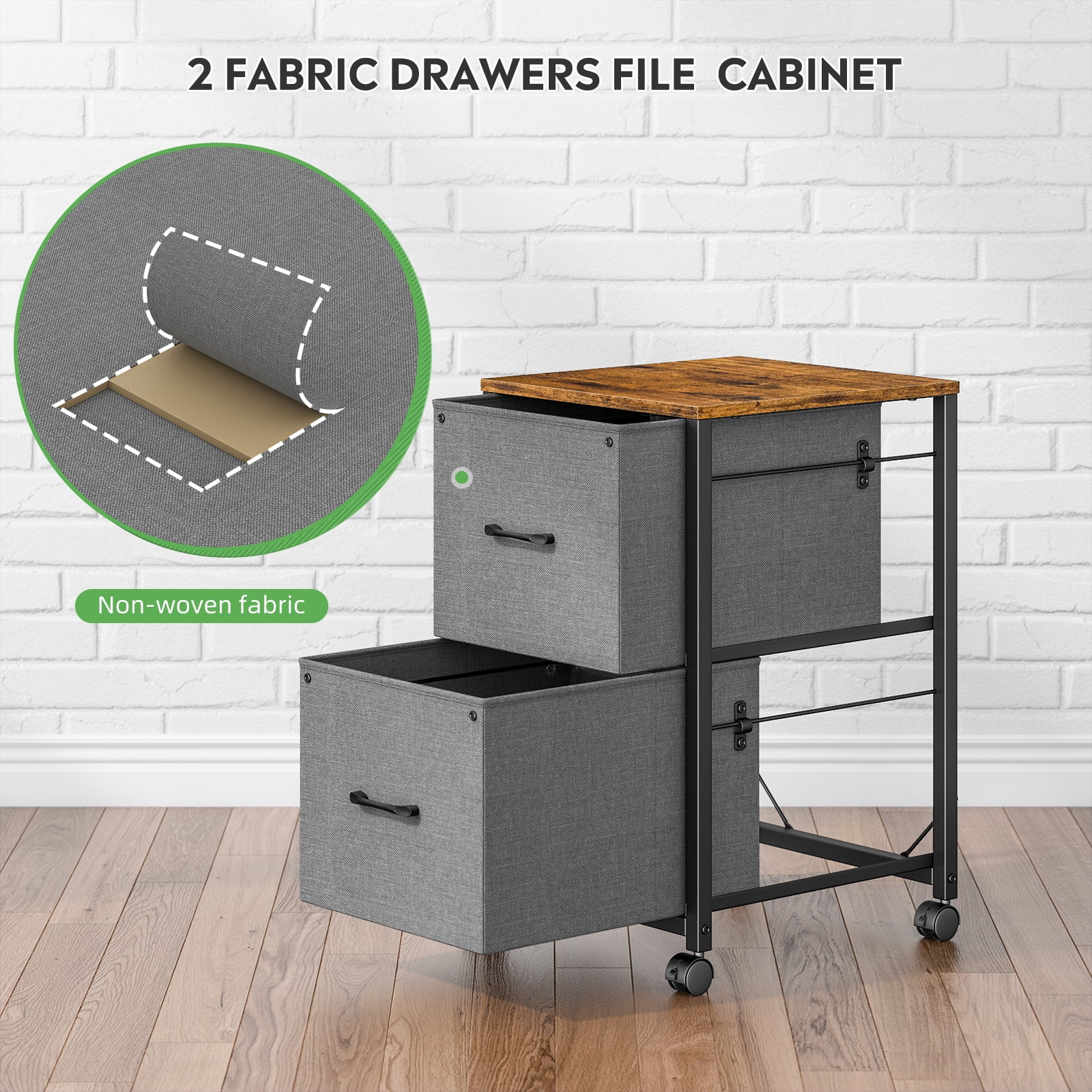 Buy Raybee 2-Drawer Vertical Mobile File Cabinet,Rolling Printer Stand ...