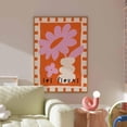 Affixzi Abstract Botanical Art Print featuring Pink and Orange Floral ...