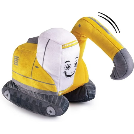Excavator Plush Toy Truck with Sound | Plush Construction Stuffed Toy ...