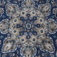 Home Dynamix Tremont Magnolia Traditional Medallion Area Rug, Navy Blue ...
