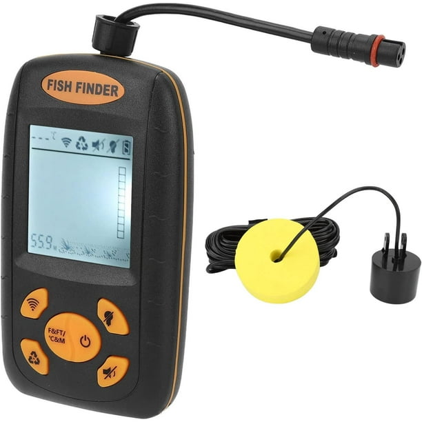 Kayak Portable Fish Finder, Handheld Sonar Sensor Fishfinder with LCD ...