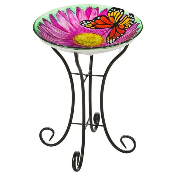 Hand Painted Bird Bath
