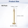 100-Pack Small Tiny Nails, 1.2mm x 12mm Brass Precision MIni Nails ...