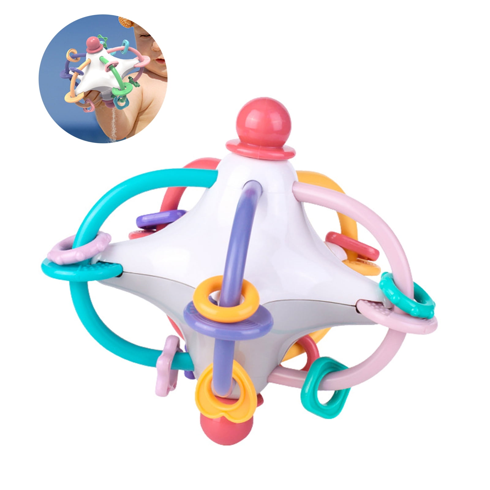 Baby & Toddler Toys Toys Gripping ring snuffle rattle with corners baby ...
