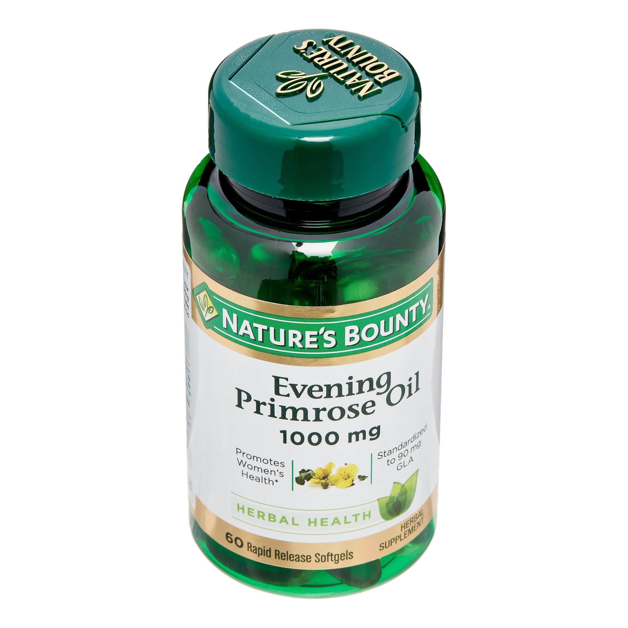 Nature’s Bounty Evening Primrose Oil Softgels, Herbal Supplement, 1000 ...
