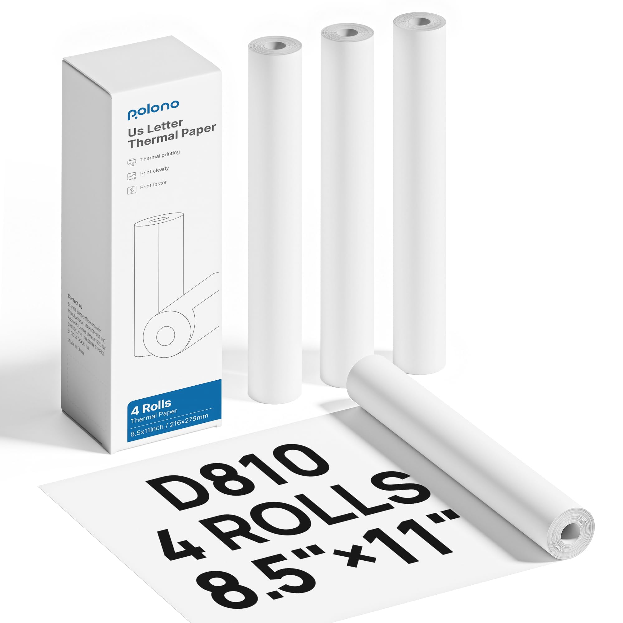 Click here for Polono D810 Thermal Printer Paper 8.5 X 11 Inch  A... prices