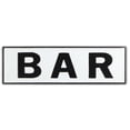 8" X 25" White and Black Handcrafted Bar Metal Wall Decor - Walmart.com