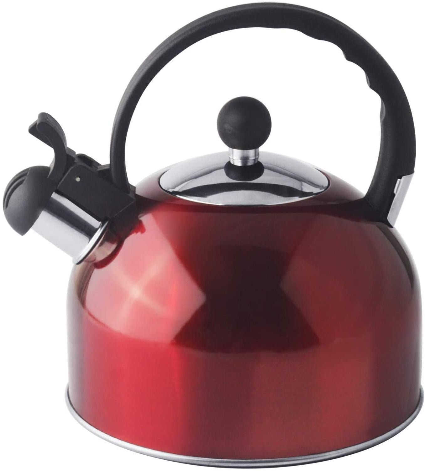 Tetera Hervidora Silbadora 3 Litros Acero Inoxidable rojo 1 LIFTOR ...