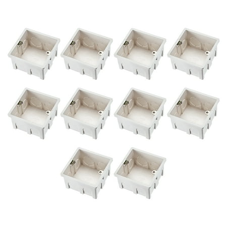 Wall Switch Box Electrical Outlet Flush Mount 86 Type Single Gang White ...