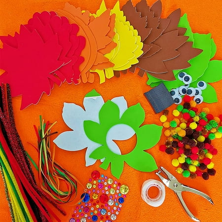 20 Sets Fall Leaf Ornaments Decorations DIY Fall Leaf Picture Foam ...