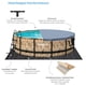 Funsicle 14ft x 42in Round Oasis Designer Above Ground Pool, Oak ...
