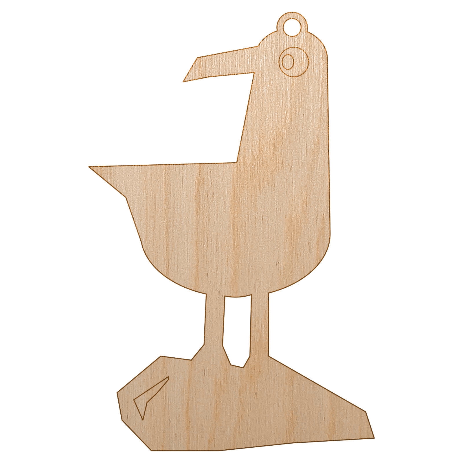 Cute Seagull Bird on Rock Wood Holiday Christmas Tree Ornament ...