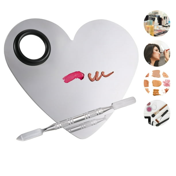 relayinert Heart-shaped Acrylic Palette Stainless Spatula Rod Gel ...