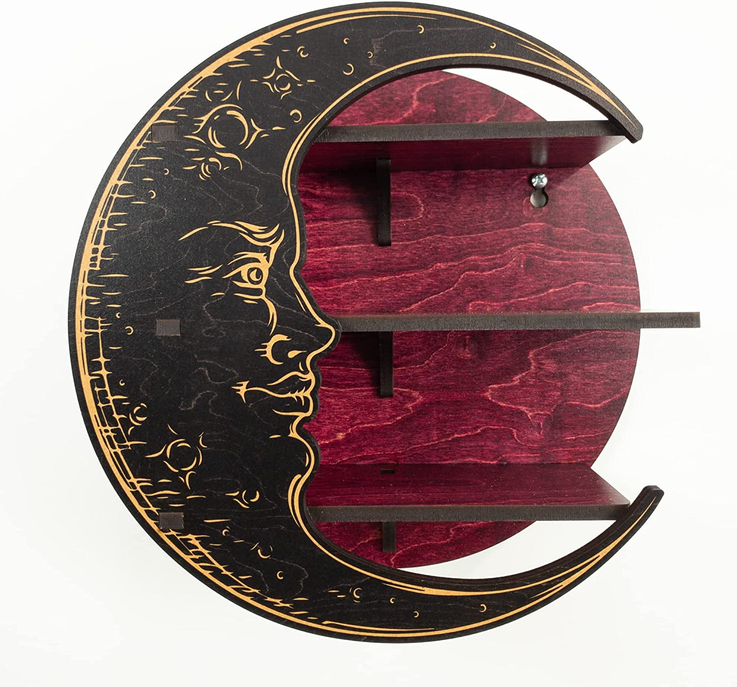 Standish House 10-Inch Handmade Moon Shelf for Stones and Crystal ...