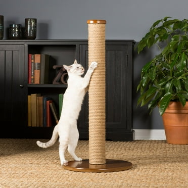Beatrise Angled Cat Scratching Post with Perch - Walmart.com