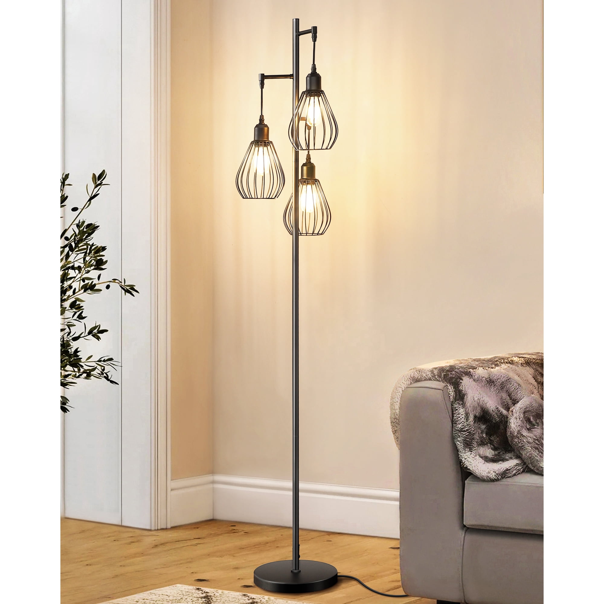 Click here for Edishine Dimmable Floor Lamp  3-Light Standing Met... prices